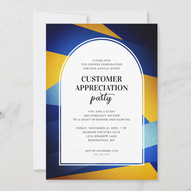 Modern Arch Customer Appreciation Party Invitation | Zazzle