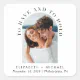 Modern Arch Photo Wedding Square Sticker | Zazzle