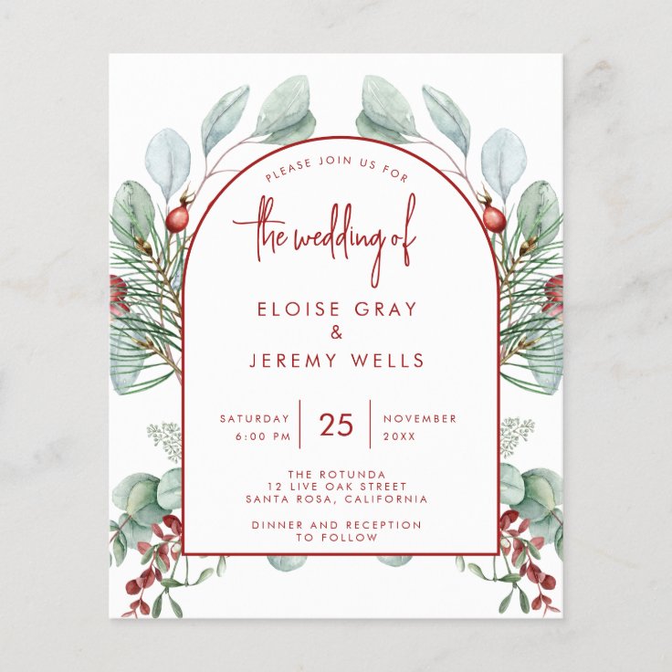Modern Arch Wedding Invitation | Zazzle