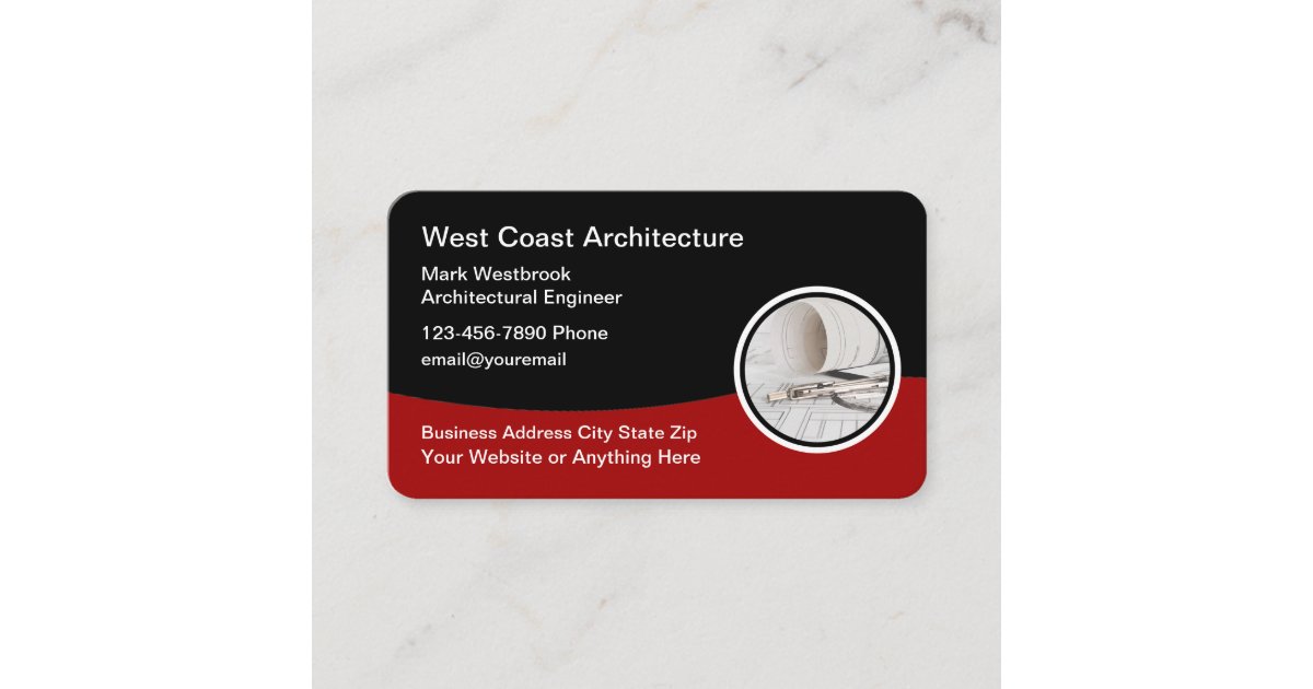Modern Architectural Engineer Business Cards | Zazzle