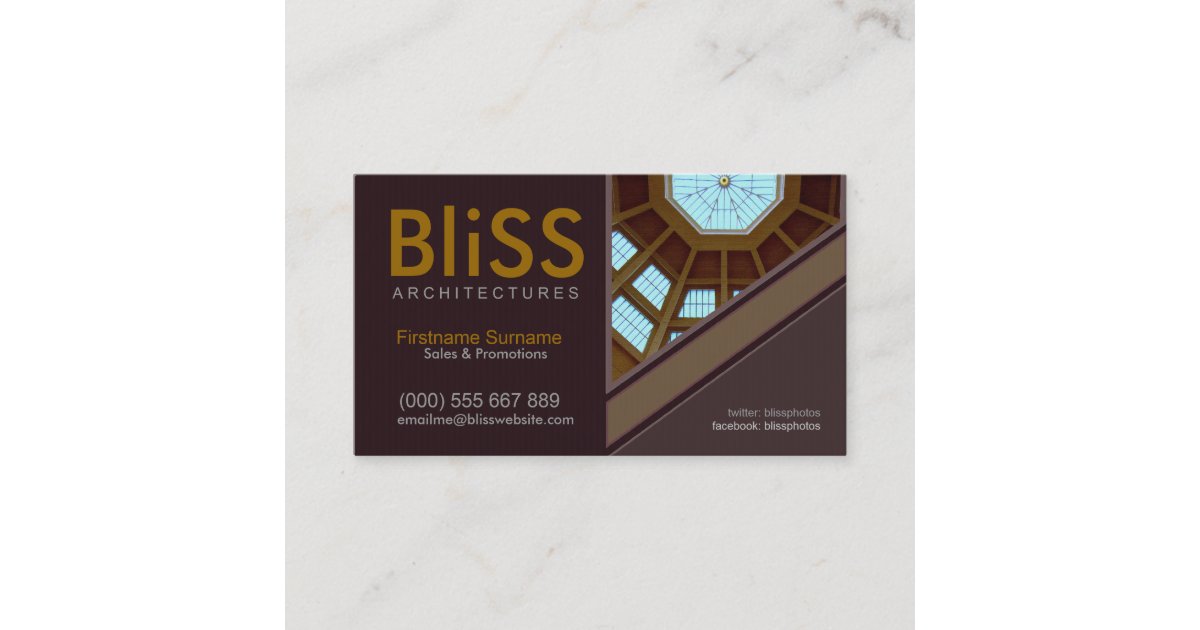 Modern Architecture Stylish w/ Photo template Busi Business Card | Zazzle