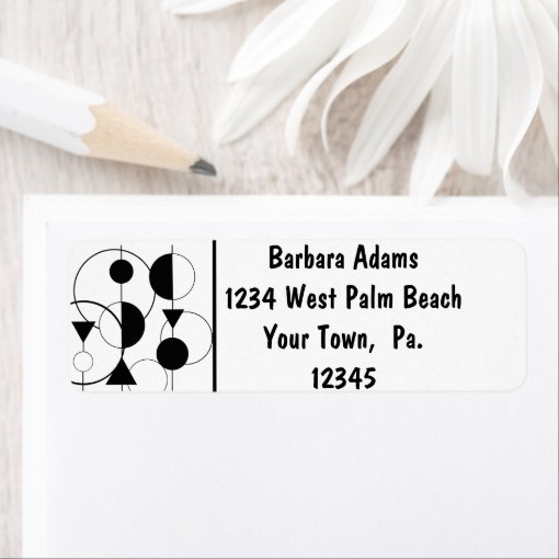 Modern Art Customized Return Address Label | Zazzle