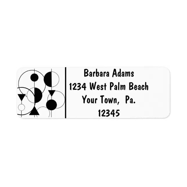 Modern Art Customized Return Address Label | Zazzle