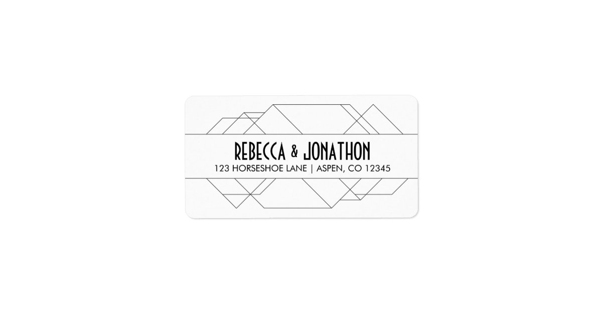 Modern Art Deco Address Labels | Zazzle