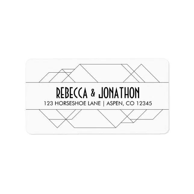 Modern Art Deco Address Labels | Zazzle