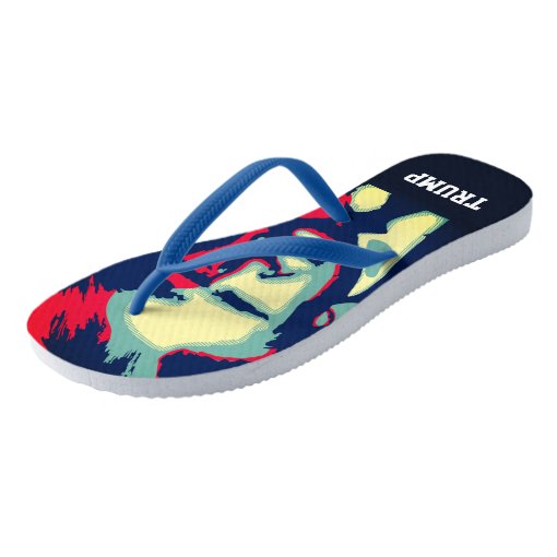 Modern Art Donald Trump Flip Flops | Zazzle