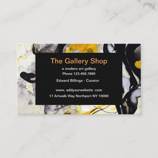 Modern Art Gallery Design Business Card | Zazzle.com