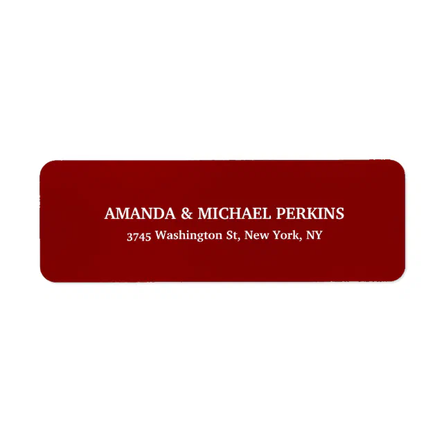 Modern Artistic Creative Dark Red Class Family Label | Zazzle
