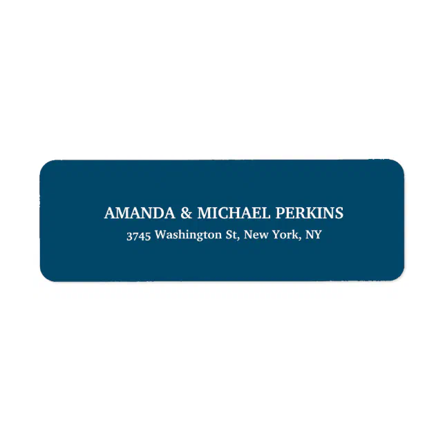 Modern Artistic Creative Ocean Blue Class Family Label | Zazzle