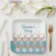 Modern Artistic Swimmers Swimming Birthday Party Paper Plates | Zazzle