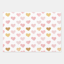 Modern Arty Hearty Wrapping Paper Sheets | Zazzle