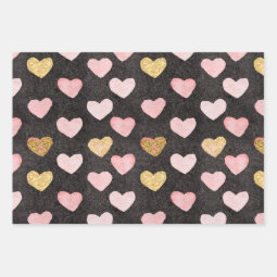 Modern Arty Hearty Wrapping Paper Sheets | Zazzle