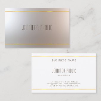 Modern Attractive Design Professional Pretty Plain Business Card | Zazzle
