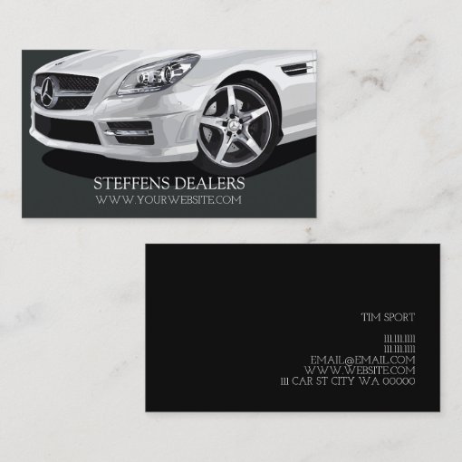 Modern Auto Car Dealer, Dealership Business Card | Zazzle