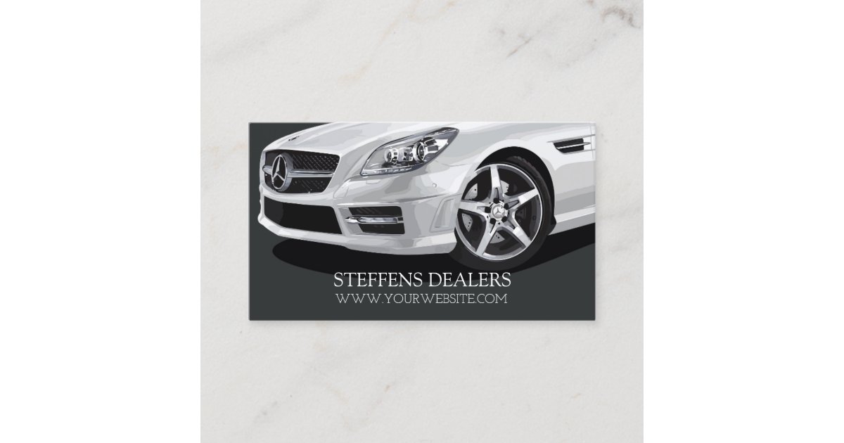 Modern Auto Car Dealer, Dealership Business Card | Zazzle