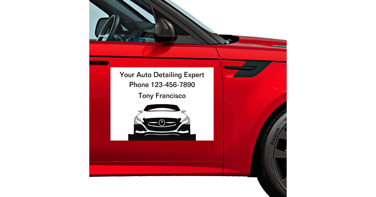 Modern Auto Detailing Service Car Magnet | Zazzle
