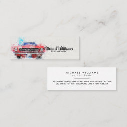 Modern Auto Garage Business Card Mini | Zazzle