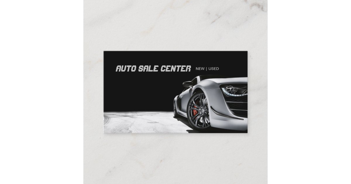 Modern Auto Sale Car Dealership Business Card | Zazzle