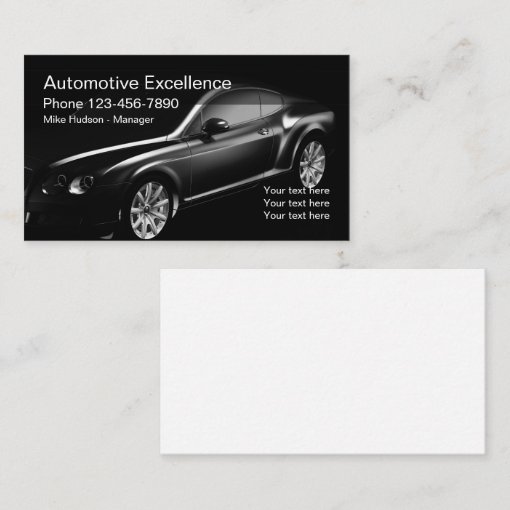 Modern Automotive Business Design Business Card | Zazzle