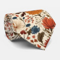 Modern Autumn Fall Botanical Floral Neck Tie | Zazzle