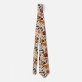 Modern Autumn Fall Botanical Floral Neck Tie | Zazzle