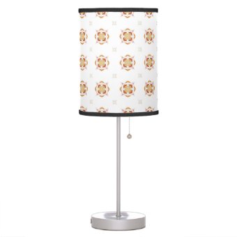 Modern Autumn Rust Geometric Mandala Pattern Table Lamp | Zazzle