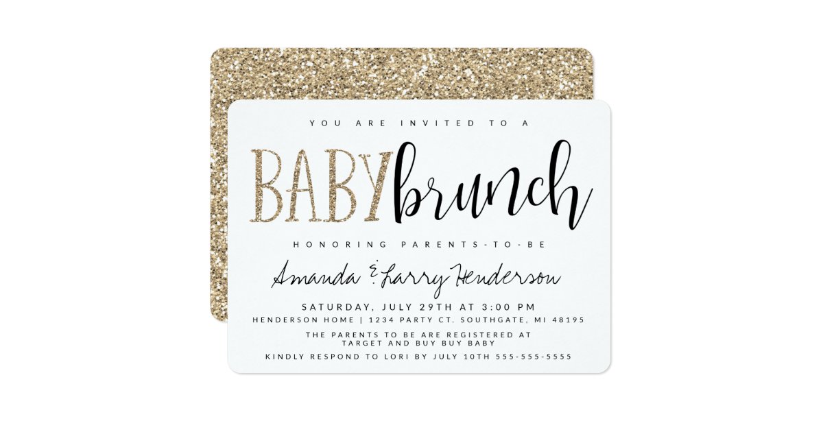 Modern Baby Brunch Baby Shower Invitation | Zazzle.com