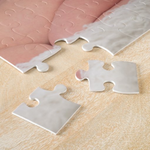 Modern Baby girl Birth Photo Announcement Jigsaw Puzzle | Zazzle