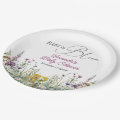 Modern Baby in Bloom Wildflower Floral Baby Shower Paper Plates | Zazzle