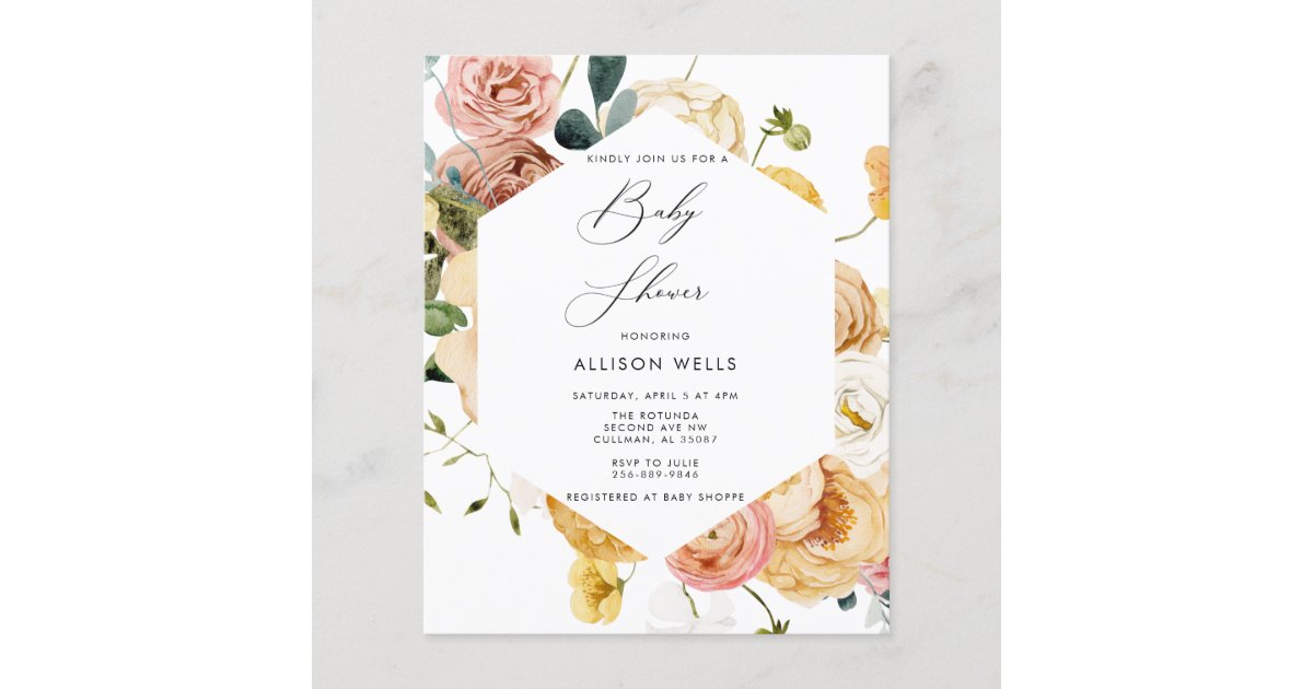 Modern Baby Shower Invitation | Sutton Flyer | Zazzle