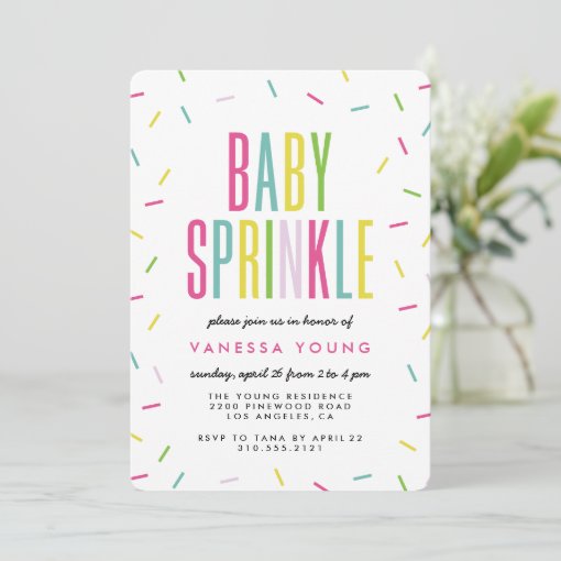 Modern Baby Sprinkle Shower Invitations | Zazzle