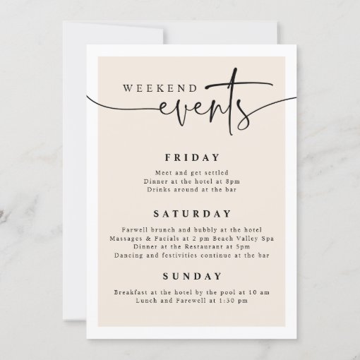 Modern Bachelorette Party Weekend Invitation | Zazzle