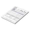Modern Bakery Cafe Purple Order Form Notepad | Zazzle
