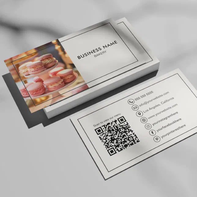 Modern Bakery Cake Shop Create Your Own Business Card | Zazzle