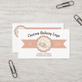 Modern Bakery Cap Pastry Chef Logo Design Business Card | Zazzle