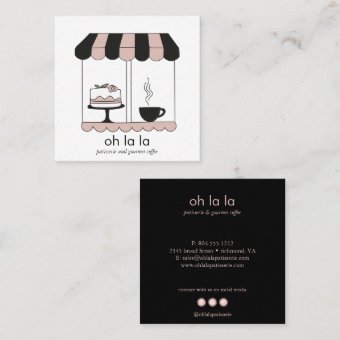 Modern Bakery Pastry Chef Business Card | Zazzle