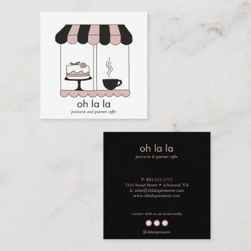 Modern Bakery Pastry Chef Business Card | Zazzle