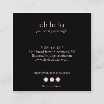 Modern Bakery Pastry Chef Business Card | Zazzle