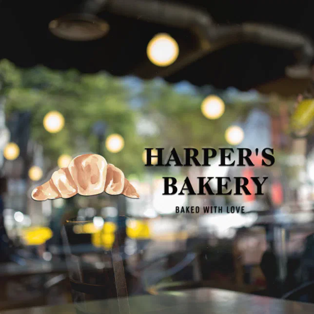 Modern Bakery Professional Logo Business Window Cling | Zazzle