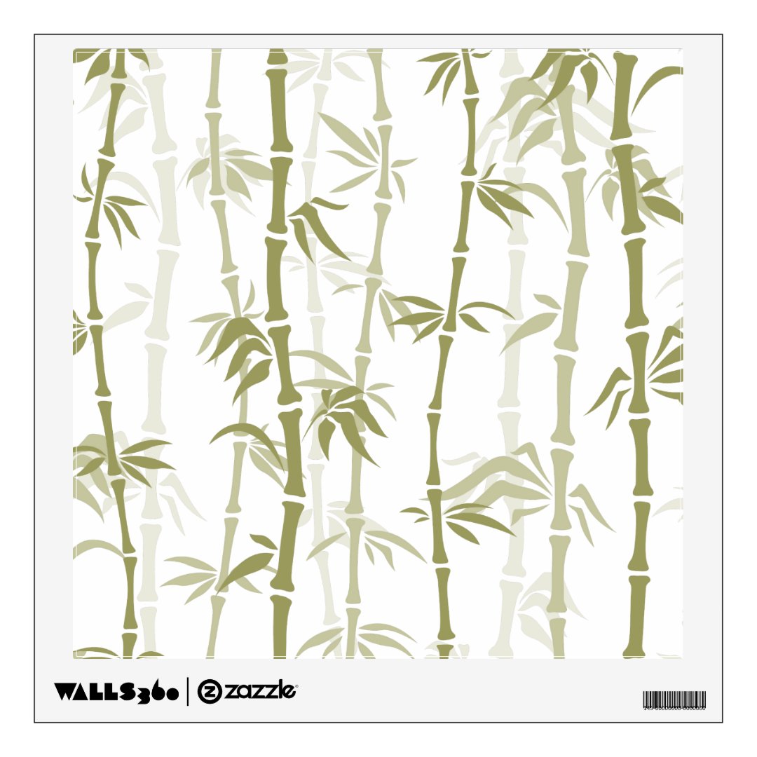 Modern Bamboo Trees Wall Decal | Zazzle