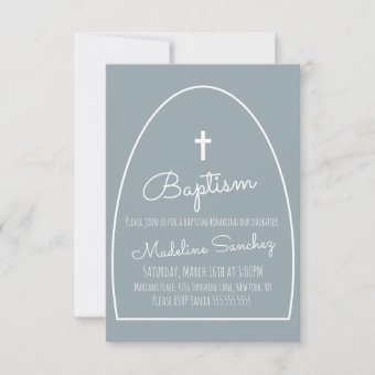 Modern Baptism Arch Baby Dedication Invitation | Zazzle