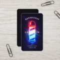 Modern Barber's Pole Red White Blue Barbershop Business Card | Zazzle