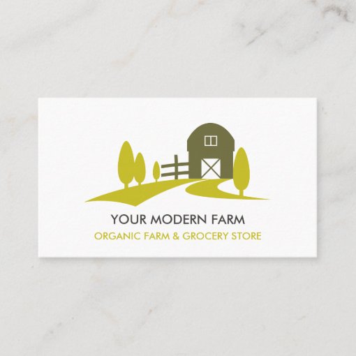 MODERN BARN EDITABLE COLOR FARMING BUSINESS CARD | Zazzle