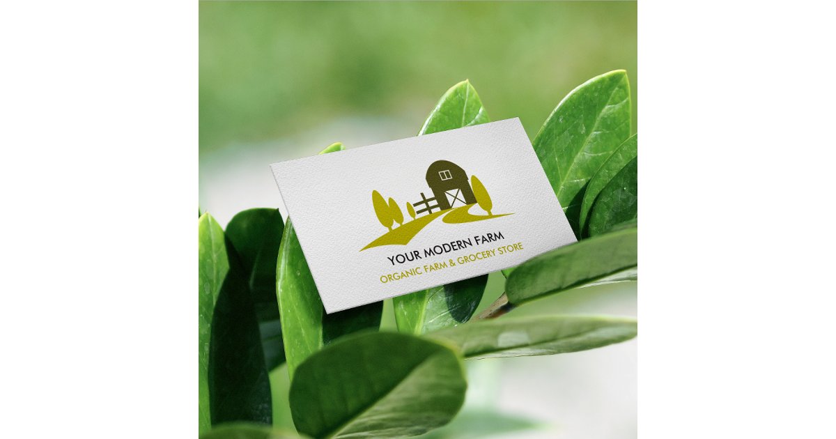 MODERN BARN EDITABLE COLOR FARMING BUSINESS CARD | Zazzle