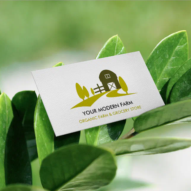 MODERN BARN EDITABLE COLOR FARMING BUSINESS CARD | Zazzle