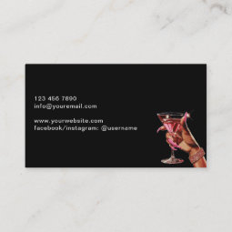 Modern Bartender Cocktail Bar Club Event Business Card | Zazzle