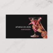Modern Bartender Cocktail Bar Club Event Business Card | Zazzle