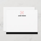 Modern Baseball Personalized Flat Note Card | Zazzle