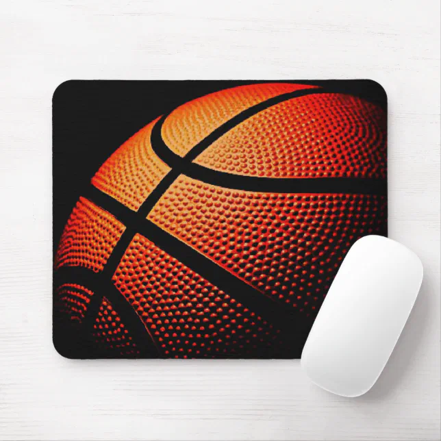 Modern Basketball Sport Ball Skin Texture Pattern Mouse Pad | Zazzle