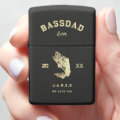 Modern Bass Fishing BASS DAD EVER Custom Name Zippo Lighter | Zazzle